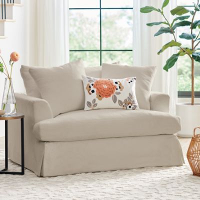 Ava Slipcovered Chair a Half