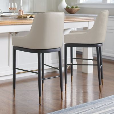 Lyndon Low Back Swivel Bar Counter Stool Grandin Road