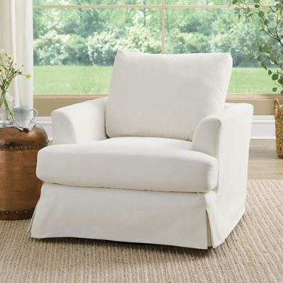 Ava Slipcovered Swivel Glider