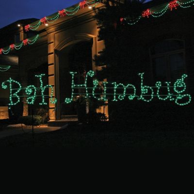 Lighted "Bah Humbug" 12-ft. Sign | Grandin Road