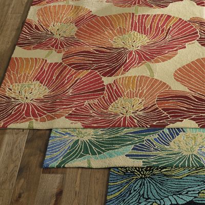 Vibrant Poppies Rug | Grandin Road