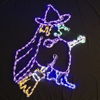 Pre-Lit LED Flying Witch | Grandin Road