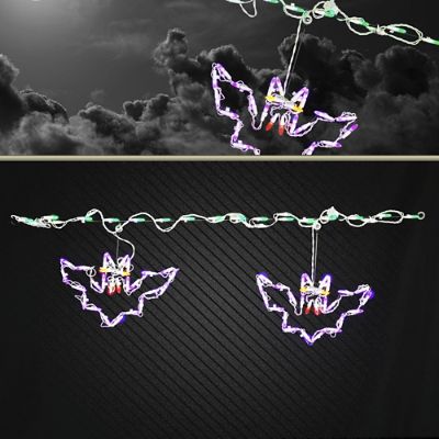 Pre-Lit LED Roofline Bats, Set of Two | Grandin Road