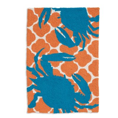 Blue Crab Seaside Hook Rug | Grandin Road