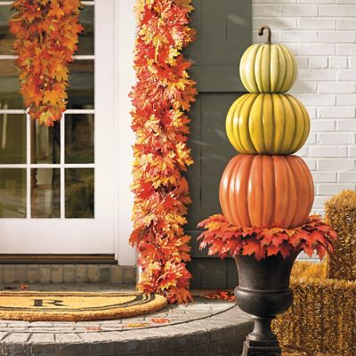 Three-stack Pumpkin Topiary | Grandin Road