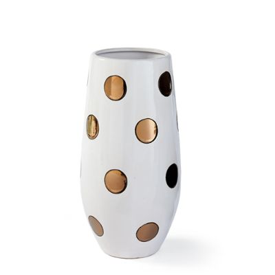 Ceramic Dot Vase in Bronze | Grandin Road
