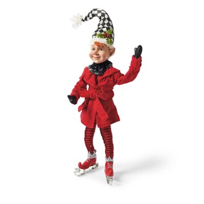 Red Ice Skating Elf | Grandin Road
