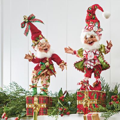Mark Roberts Holly Elf Stocking Holder | Grandin Road