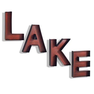 Set of Four Lake Metal Letters | Grandin Road