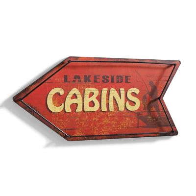 Lakeside Cabins Vintage Metal Sign | Grandin Road