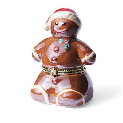 Gingerbread Man Porcelain Music Box | Grandin Road