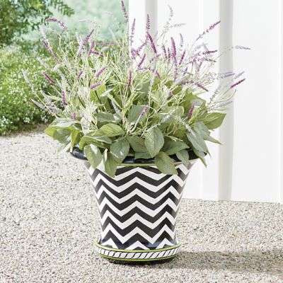 Zara Painted Pot Planter | Grandin Road