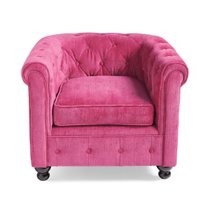 Harrison Chair in Fuchsia Velvet | Grandin Road