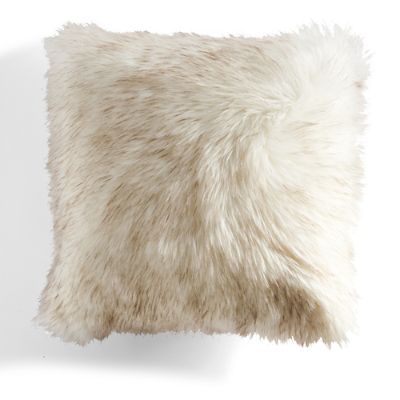 Two Tone Faux Fur Decorative Pillow | Grandin Road