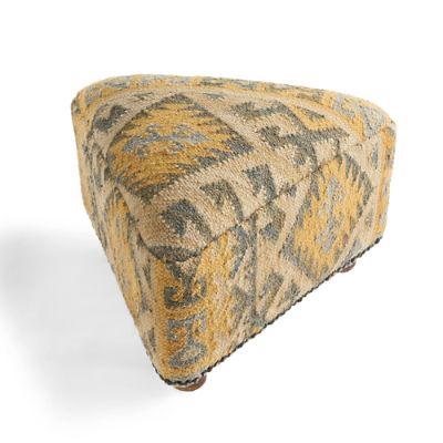 Alara Kilim Triangle Footstool | Grandin Road