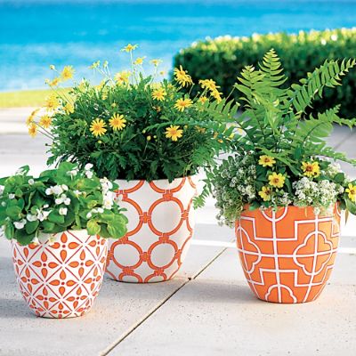 Allison Set of Three Planters | Grandin Road