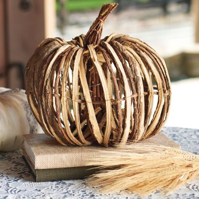 Rattan Pumpkin | Grandin Road