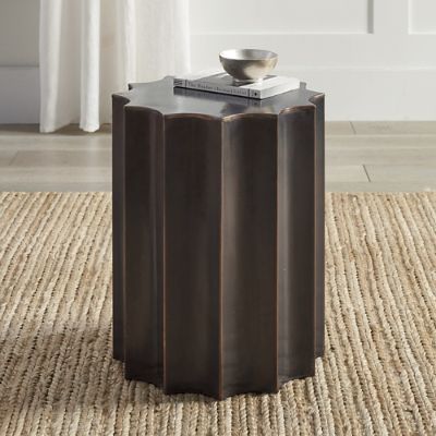 Scallop Copper Side Table | Grandin Road