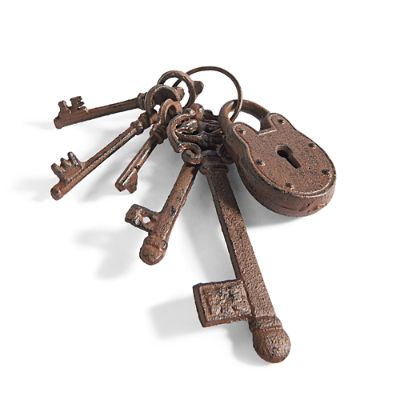 Cast Iron Lock and Key | Grandin Road