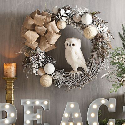 Snowy Winter Wreath | Grandin Road