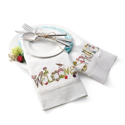 "Welcome Spring" Tea Towels, Set of Two | Grandin Road