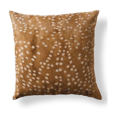 Spotted Natural Hide Throw Pillow | Grandin Road