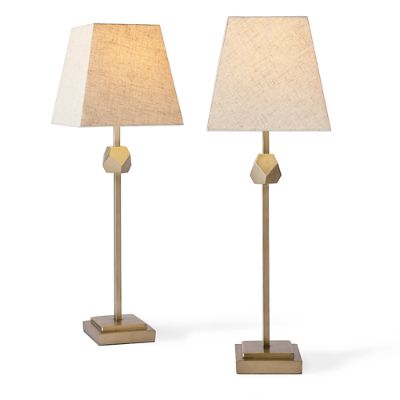 Pentagon Candlestick Lamps, Set of Two | Grandin Road