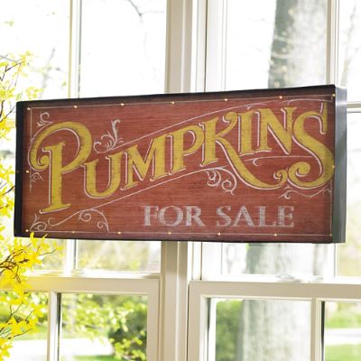 "Pumpkins for Sale" Marquee Sign | Grandin Road