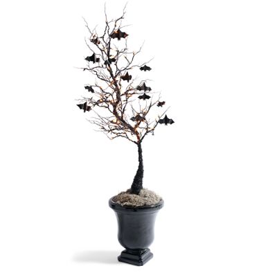 Pre-Lit Eerie Bat Tree | Grandin Road