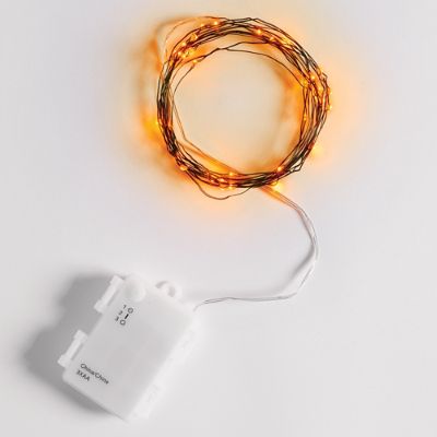 Battery-Operated Orange Micro Lights | Grandin Road