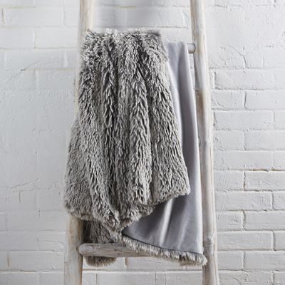 Tip-Dyed Shaggy Throw | Grandin Road