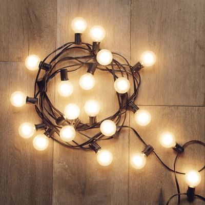 Frosted Globe Light Strand | Grandin Road