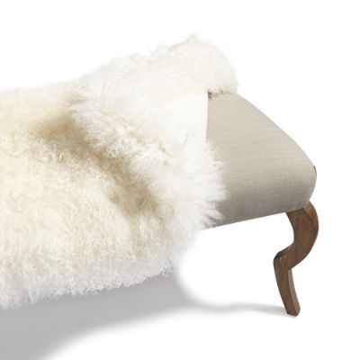 Mongolian Sheep Fur Cover for 52in Scarlett Bench | Grandin Road