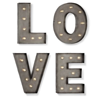 LOVE Light Up Letters Sign | Grandin Road