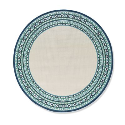 Tortola Cream Border Outdoor Rug | Grandin Road