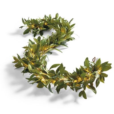 Pre-Lit Bay Leaf Garland | Grandin Road