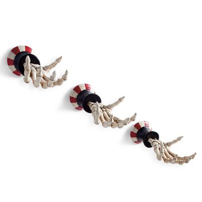 Skeleton Hand Hooks, Set of Three | Grandin Road