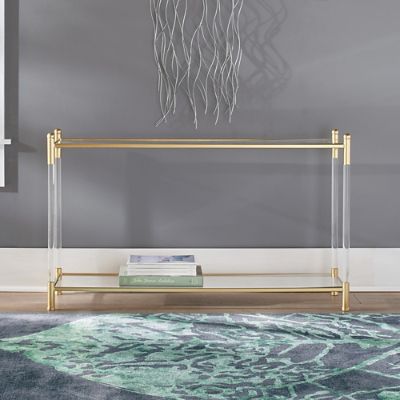 Aria Gold & Acrylic Console Table | Grandin Road
