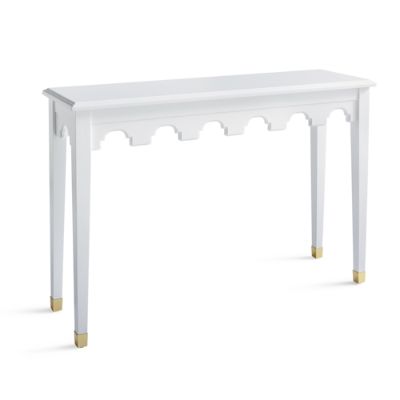 Scalloped console table store