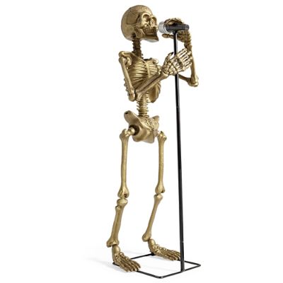 Gold Dancing Singing Skeleton | Grandin Road