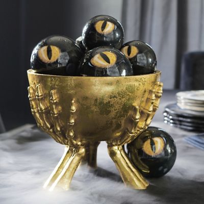 Gold Skeleton Hand Bowl | Grandin Road