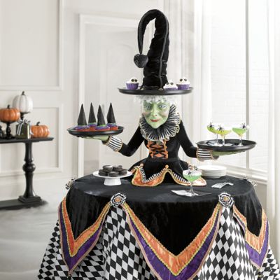 Katherine's Collection Mable Witch Tabletop Server with Harlequin ...