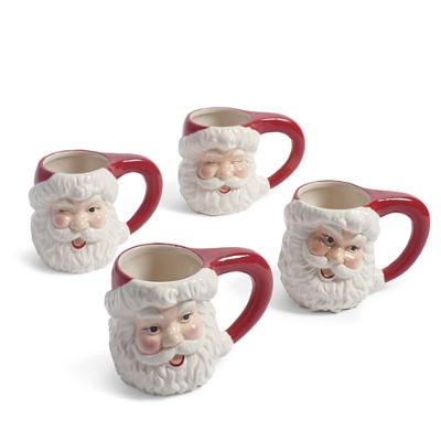 Cyndi Lauper Santa Mugs, Set of Four | Grandin Road