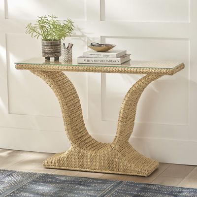 Newport Woven Console Table | Grandin Road