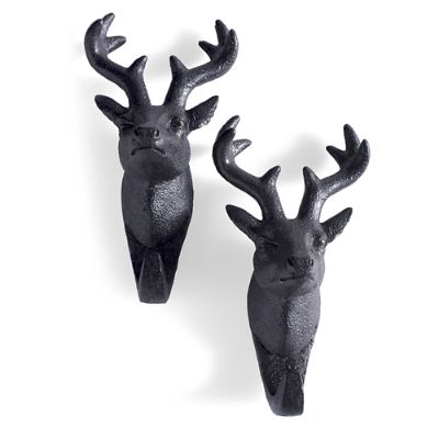 White Tail Deer Hooks, Set of Two | Grandin Road