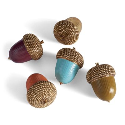 Colorful Acorns, Set of Five | Grandin Road