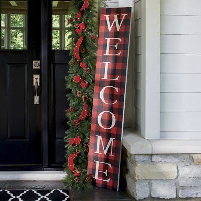 Buffalo Check Welcome Sign | Grandin Road