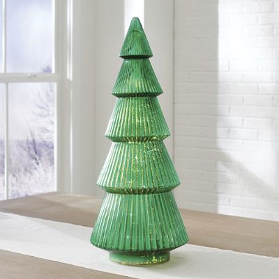 Pre-Lit Glass Trees | Grandin Road