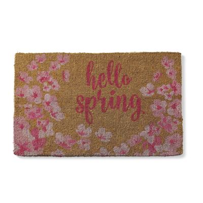 Hello Spring Floral Door Mat | Grandin Road