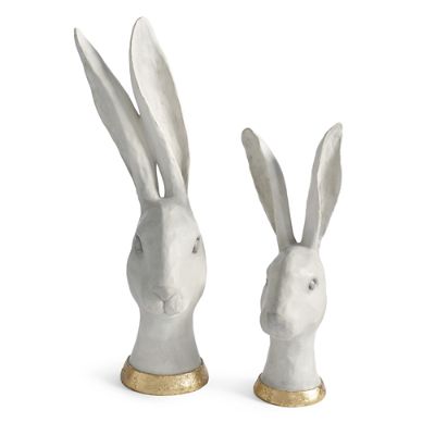 Rabbit Head Decor, Set of Two | Grandin Road